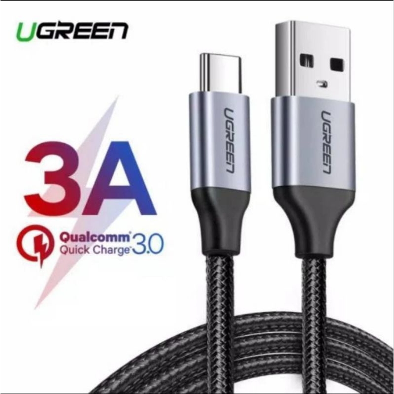 Jual UGREEN 3A USB Type C 25cm 60125 Fast Charging Nylon Braided Data ...