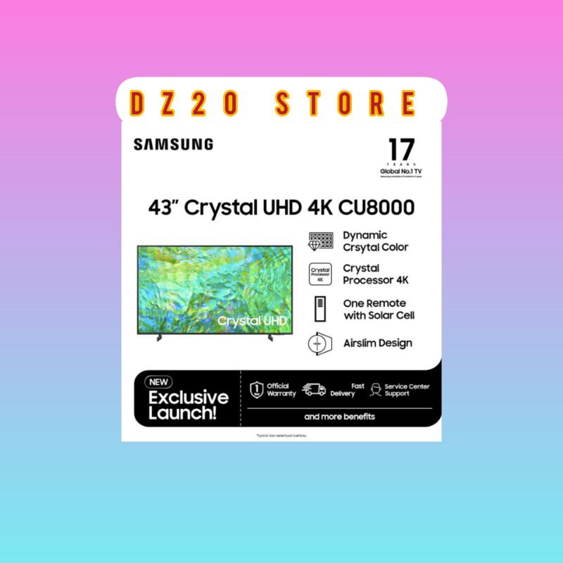 Jual SAMSUNG 43CU8000 43 inch UA43CU800KXXD CRYSTAL UHD 4K SMART TV ...