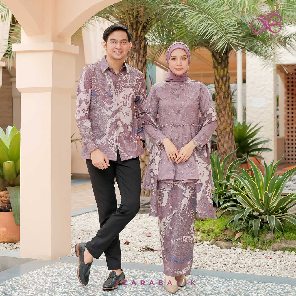 Jual IZARABATIK - Diana Taro Set Kebaya Batik Modern Couple Wisuda ...