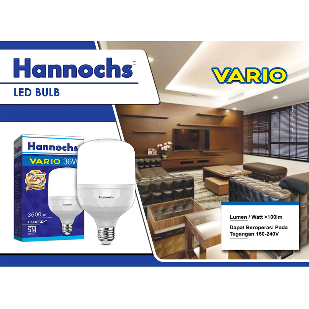 Jual Lampu Led Hannochs | Vario 6-12-18-22-30-32-40-45-50 Watt | Shopee Indonesia