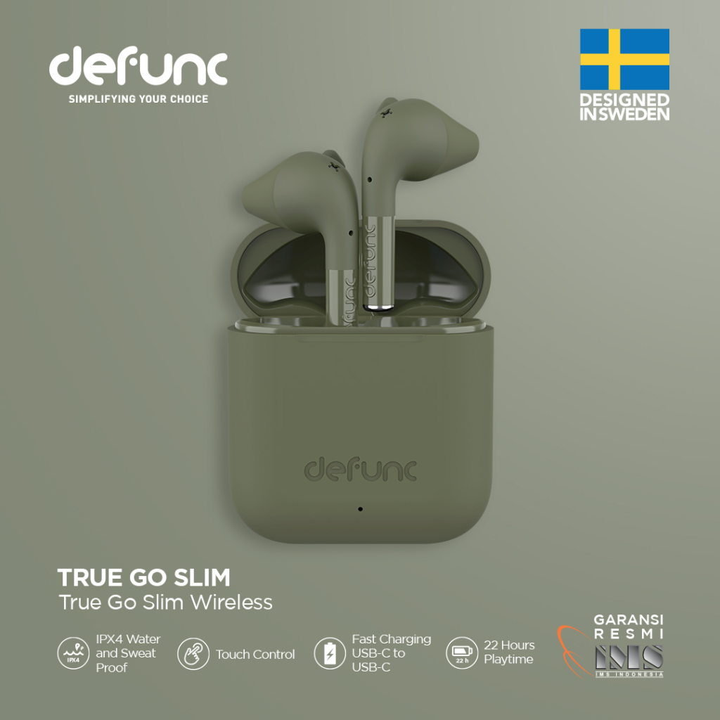 Jual DEFUNC True Go Slim - True Wireless Earphone Green | Shopee Indonesia