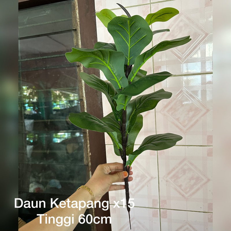 Jual Pohon Ketapang Biola Besar Semi Latex Tinggi 70 cm / Bunga plastik ...