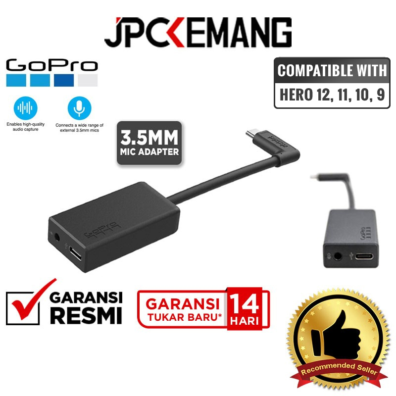 Jual GoPro Pro 3.5mm Mic Adapter for GoPro HERO Camera AAMIC-001 ORIGINAL | Shopee Indonesia
