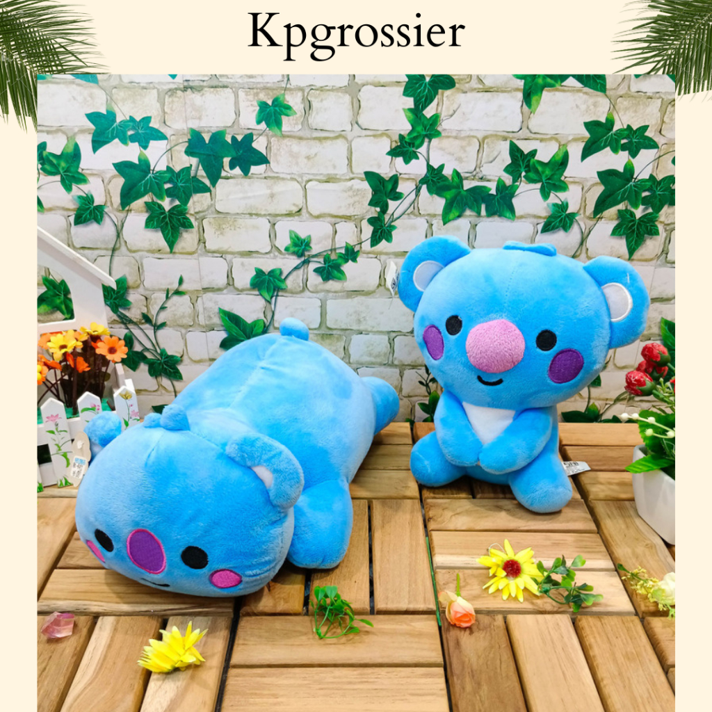 Jual Boneka Koya Koala Biru BT21 Lying Stand Lucu Imut 16-25 cm ...