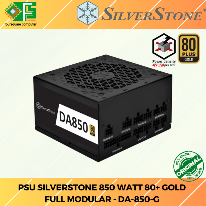 Jual PSU SILVERSTONE 850 Watt 80+ Gold Full Modular DA-850-G | Power ...