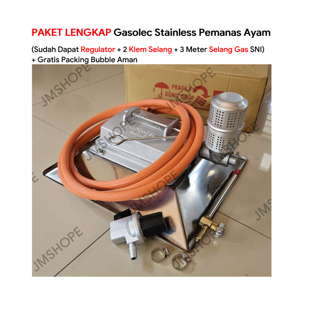 Jual Paket Gasolec Pemanas Ayam Stainless Bonus Regulator dan Selang ...