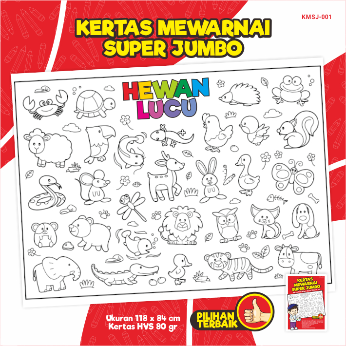 Jual Kertas Mewarnai Super Jumbo Giant Coloring Sheet Poster Doodle