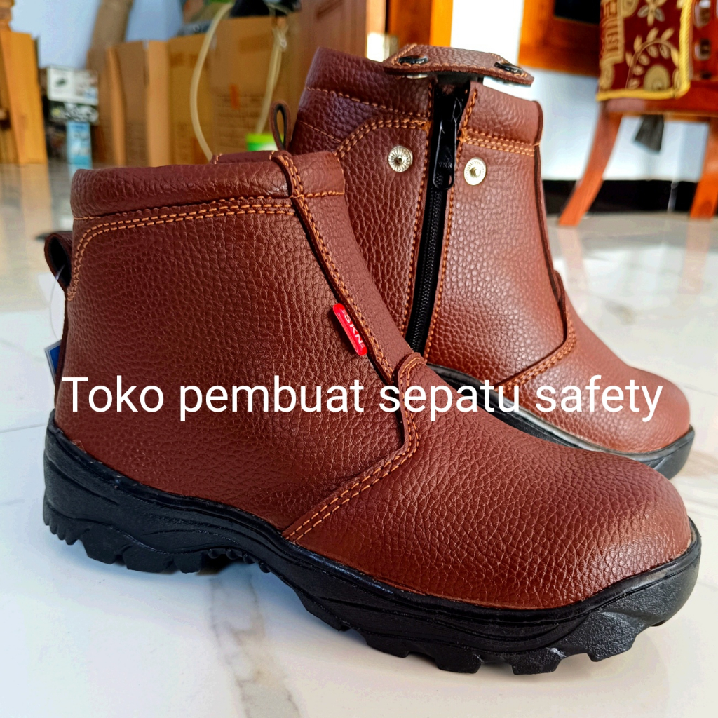 Jual Sepatu safety kulit sapi asli king skn ujung besi keselamatan ...