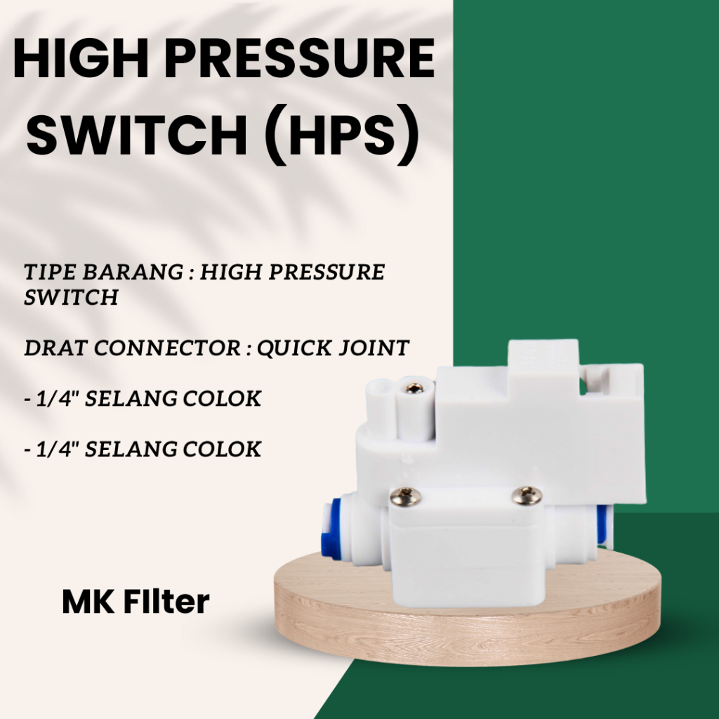 Jual Quick Joint High Pressure Switch Reverse Osmosis HPS 1/4" OD | Shopee Indonesia