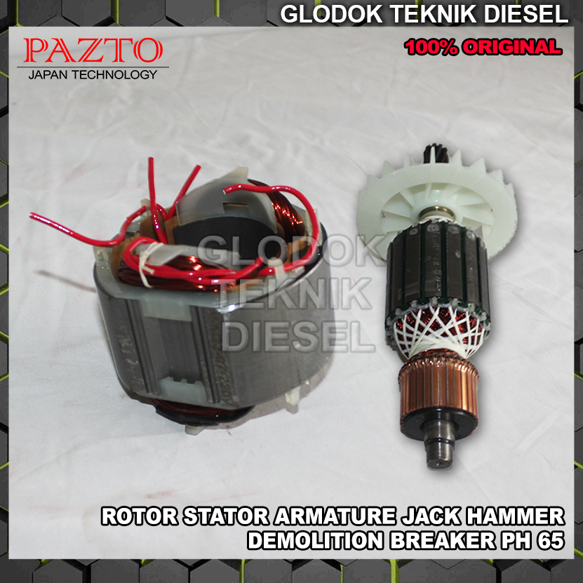 Jual Pazto Armature Rotor Stator Mesin Jack Hammer Bobok Demolition Hammer PH 65 PH65 ORIGINAL ...