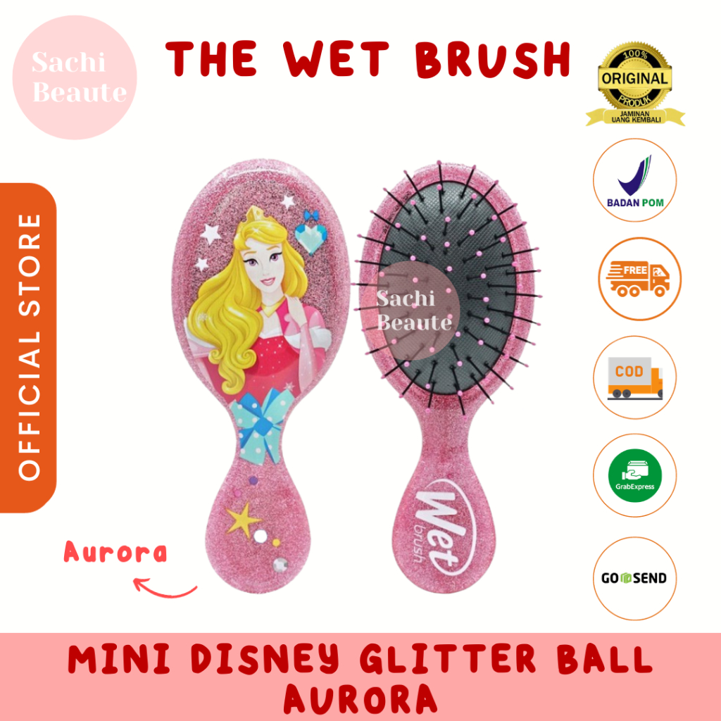 Jual THE WET BRUSH WetBrush Disney Princess / Wet Brush Mini Disney ...