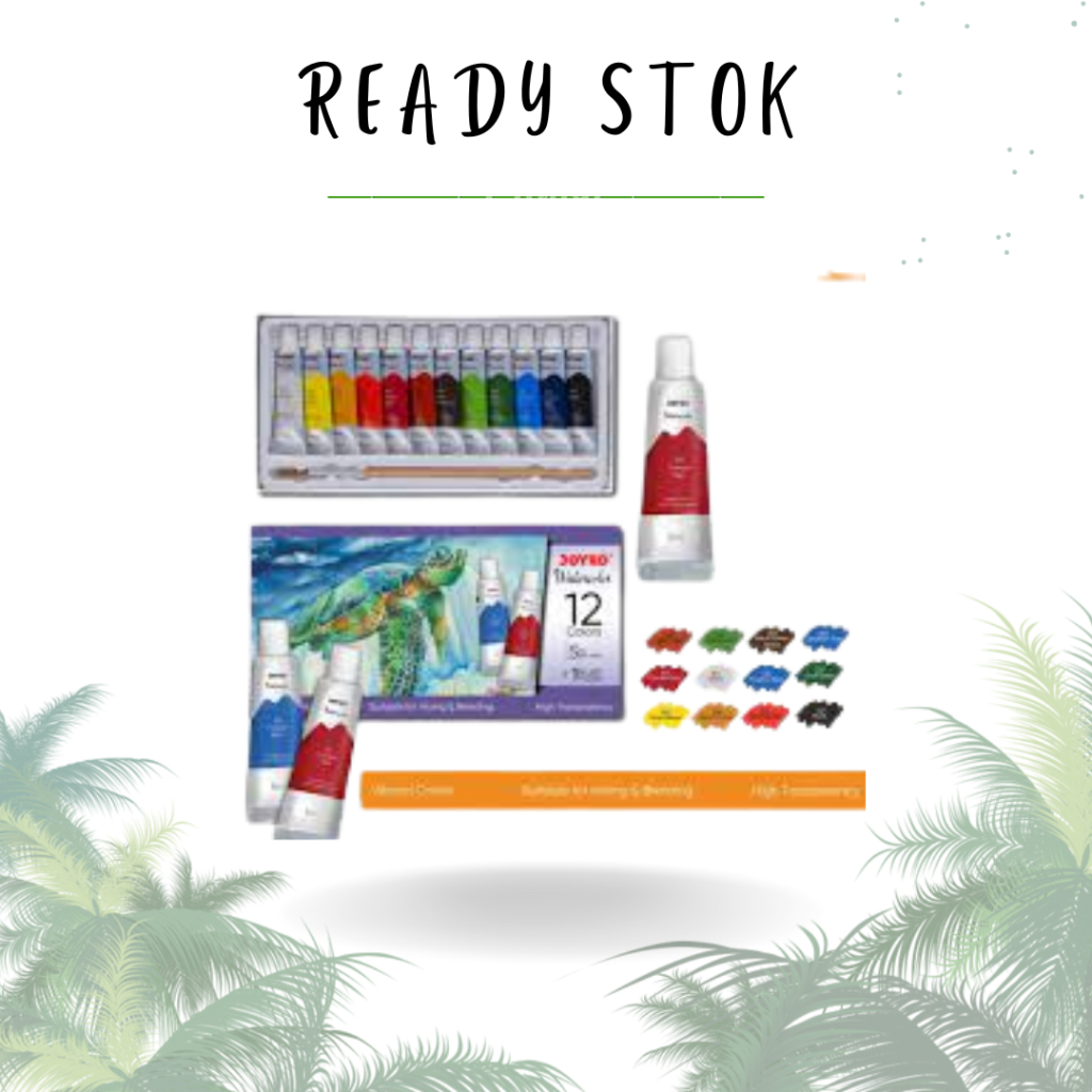 Jual WATERCOLOR 12 COLORS / WATERCOLOR JOYKO WC-4-12 JOYKO / CAT LUKIS ...