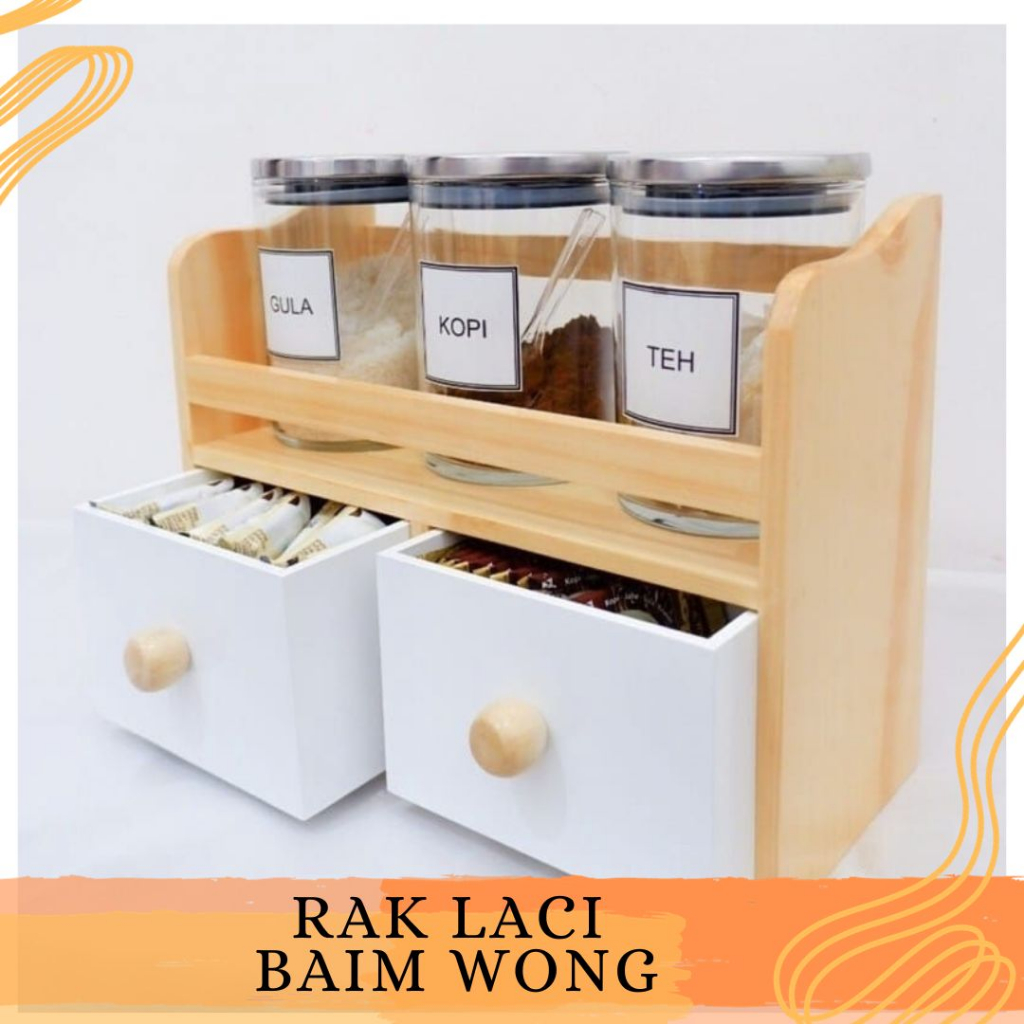 Jual BAIM WONG 2IN1 RAK LACI MINIMALIS // RAK LACI SERBAGUNA // Cozy ...