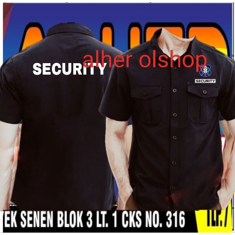 Jual pendek Seragam Pdh satpam kemeja Pdh satpam kemeja SECURITY baju ...