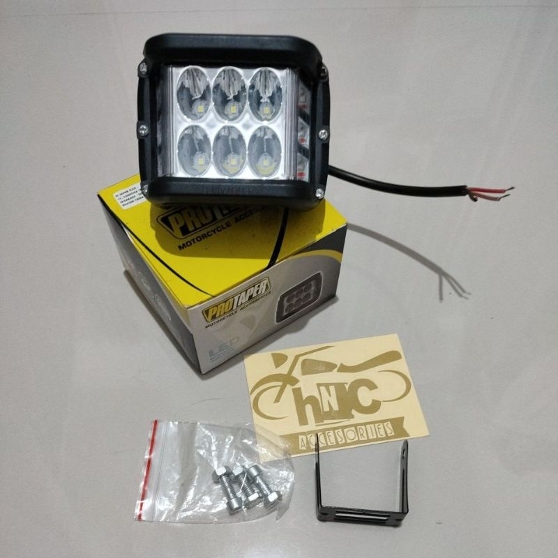 Jual LAMPU KOTAK 6LED LAMPU DEPAN MOTOR VARIASI LED 3X2 UNIVERSAL ...