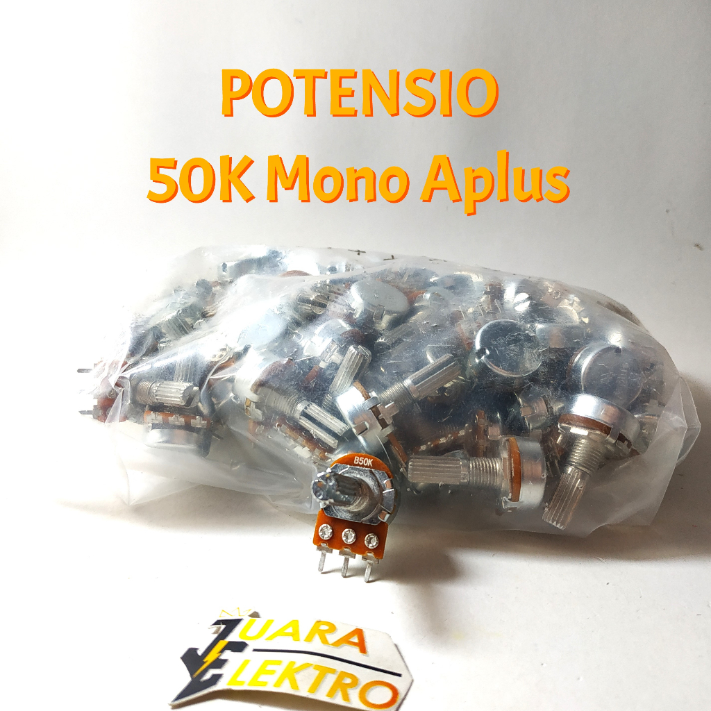 Jual Potensio 50K Mono Aplus | Potensiometer Mono 50K A-Plus | Shopee ...