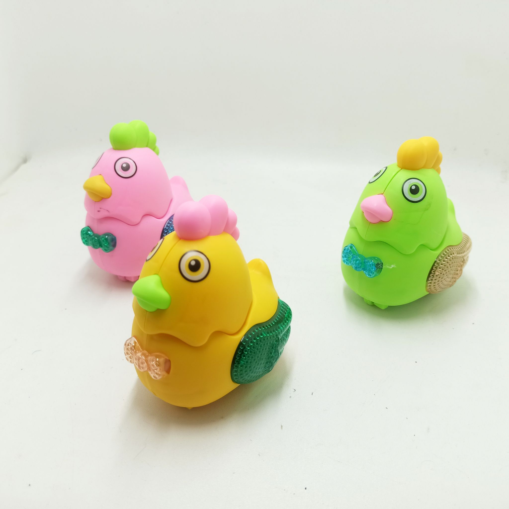 Jual Mainan Anak Ayam Ditarik Meluncur Menyala Pink Hijau Kuning ...