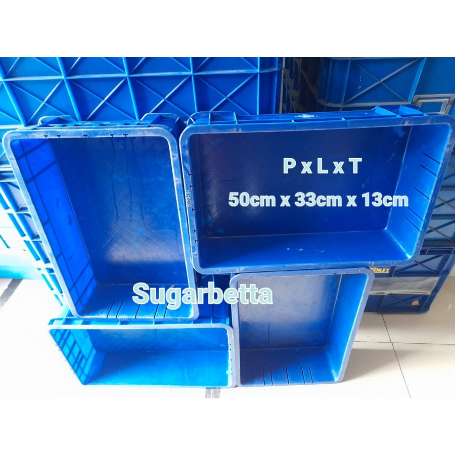 Jual Bak Kotak 6055 Box Plastik Bekas Kualitas Baru Ukuran 50cm x 33cm ...