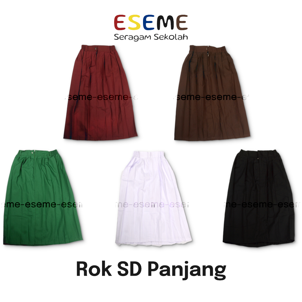 Jual Rok Panjang Sekolah SD Rok Rempel Perempuan Seragam Sekolah SD dan ...
