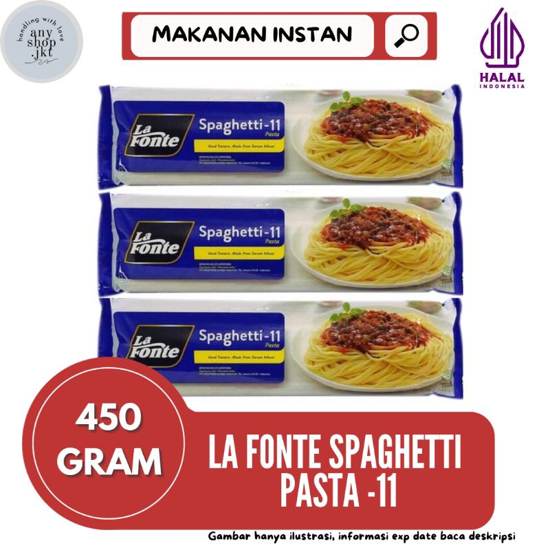 Jual Spaghetti La Fonte-11 Pasta Biru 450 gram / La Fonte Spaghetti-11 ...