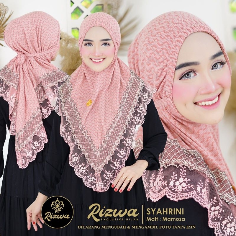 Jual Jilbab Khimar Instan Syahrini Ori Rizwa Hijab | Shopee Indonesia