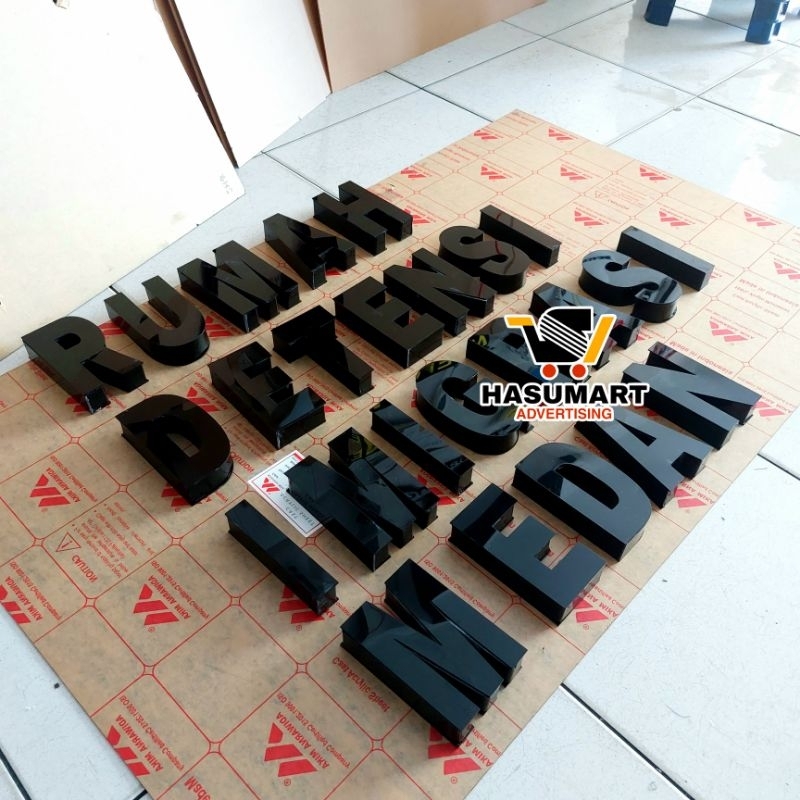 Jual Huruf Timbul Akrilik Custom(Tanpa Lampu) / letter sign / letter ...