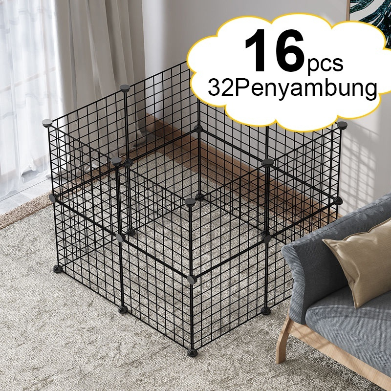Jual 20PCS Kandang kucing kandang anjing Kandang Hewan Peliharaan / Pagar Besi DIY Kandang Hewan ...