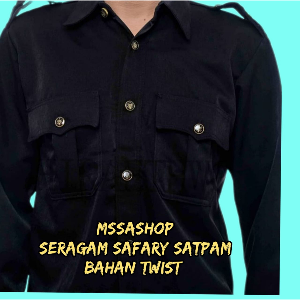 Jual Konveksi Mssashop setelan seragam safari hitam Security Seragam ...