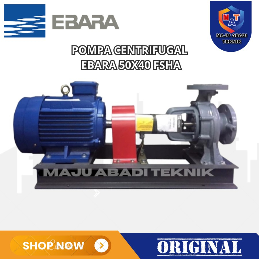 Jual Pompa Centrifugal Pump Ebara 50x40 FSHA Motor 4Kw 5.5Hp Booster ...