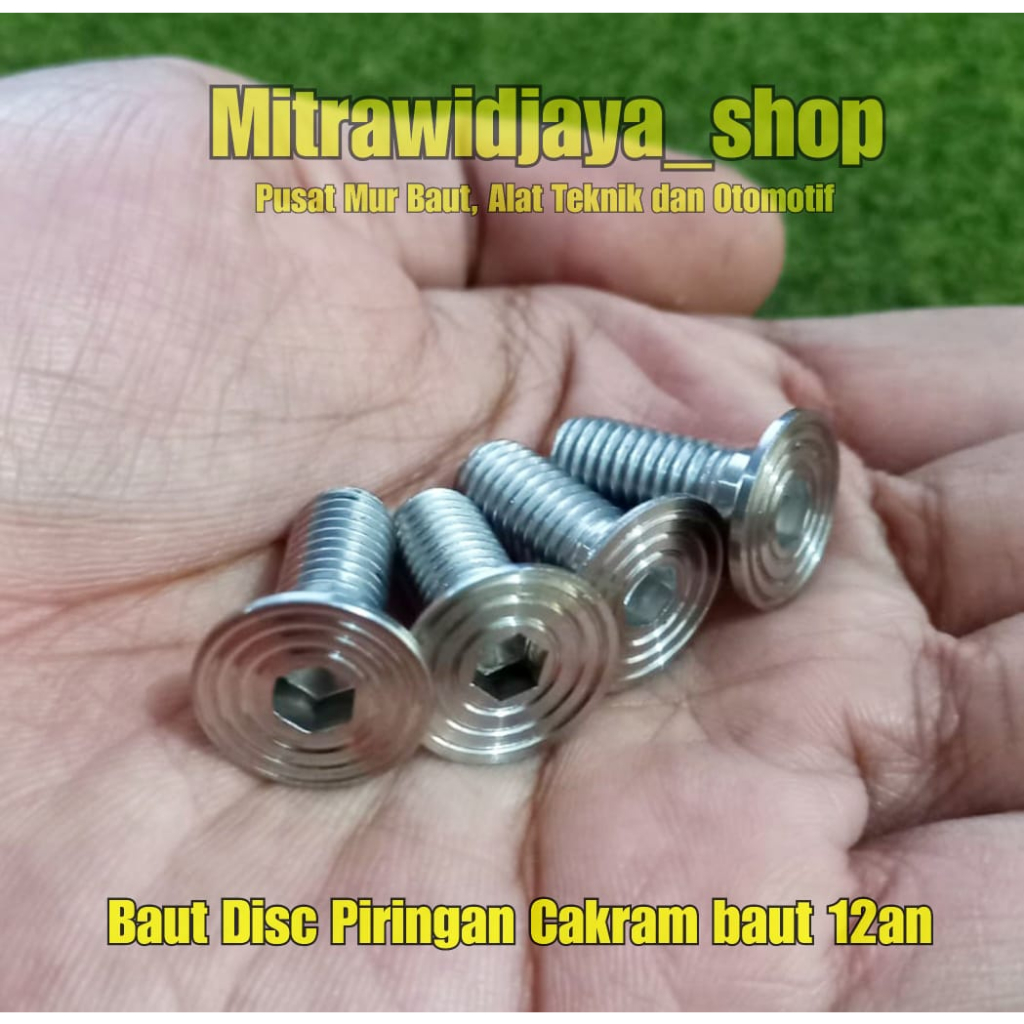 Jual BAUT DISC PIRINGAN CAKRAM STAINLEES UNIVERSAL baut piringan model slim motif termurah ...