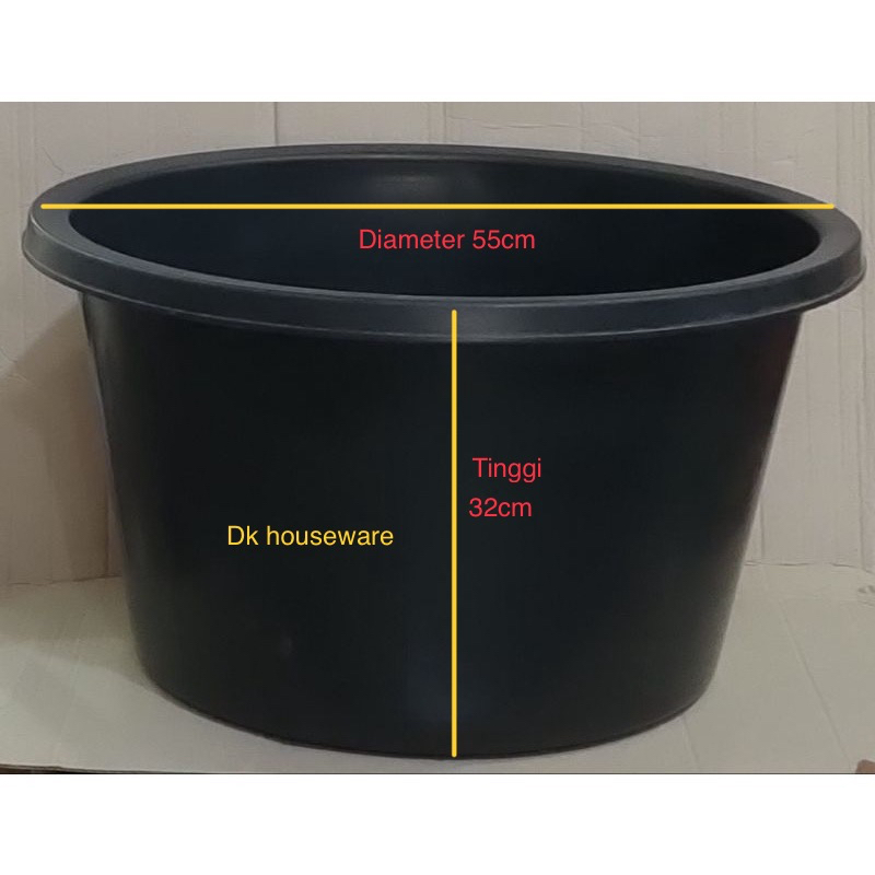 Jual [DK] Baskom tong jumbo plastik hitam | Shopee Indonesia