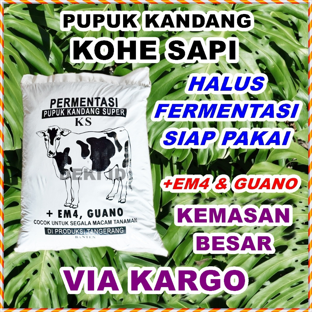 Jual Pupuk Kandang Organik Kohe Sapi Kemasan Besar Via Kargo Siap Pakai ...