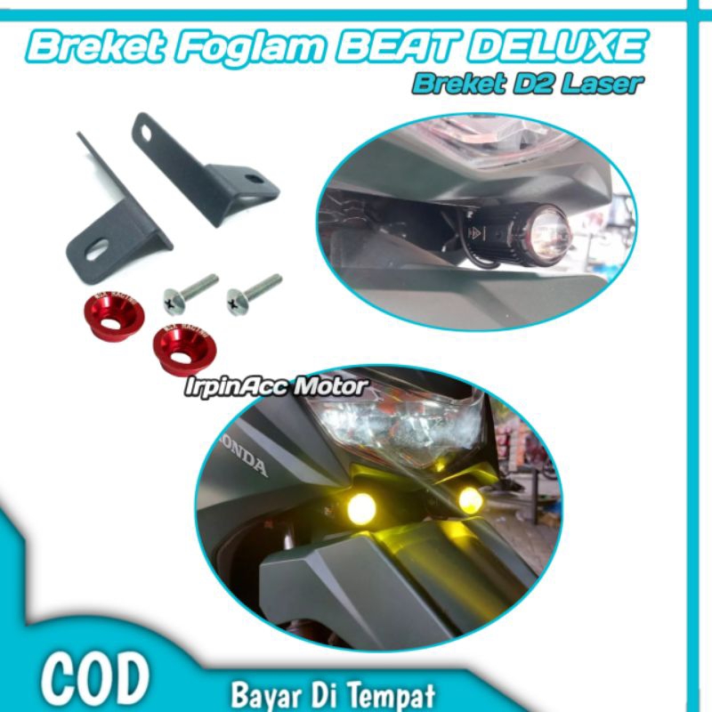 Jual Breket Foglam Beat | Deluxe Bracket Lampu D2 Beat Deluxe Bawah ...
