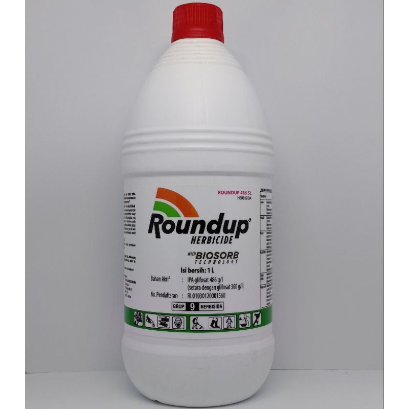 Jual Roundup pembasmi rumput liar 486SL 1 Liter Herbisida | Shopee ...