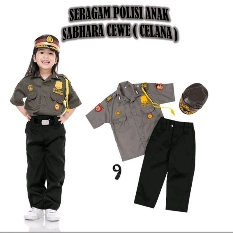 Jual BAJU SERAGAM PROFESI KOSTUM POLISI ANAK/POCIL/POLISI CILIK ...