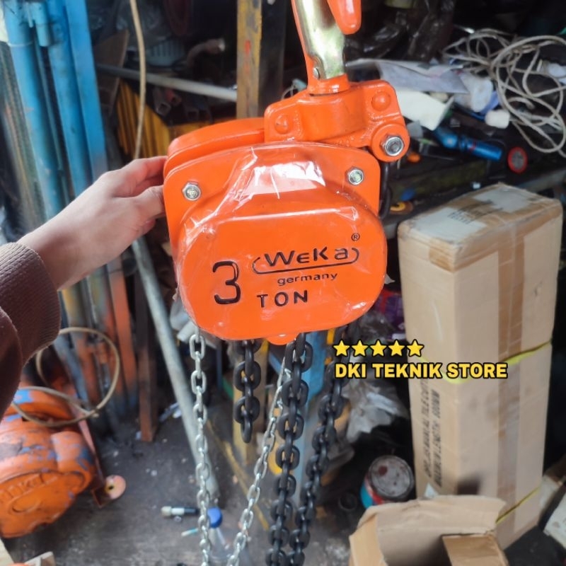 Jual Takel Chain Block 3 Ton x 3 Meter Takel Katrol Hand Manual Heavy ...
