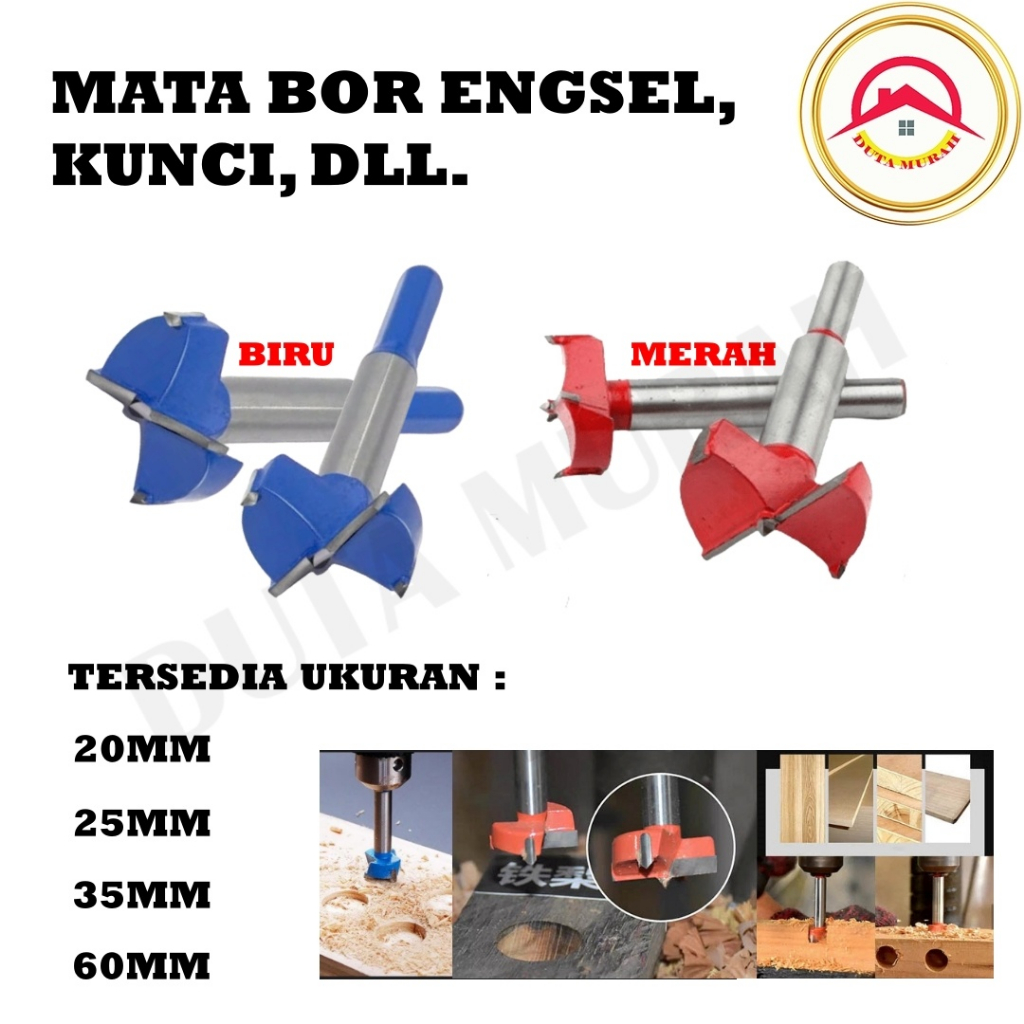 Jual mata bor kunci /mata bor engsel /mata bor forstener bits kayu 20 ...