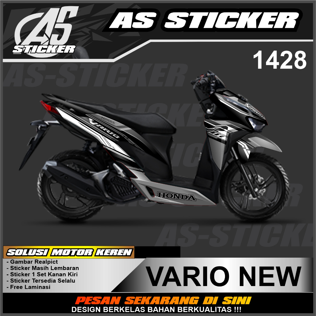 Jual 1428a Decal Sticker VARIO 125/150 NEW Skotlet VARIO Desain Racing ...