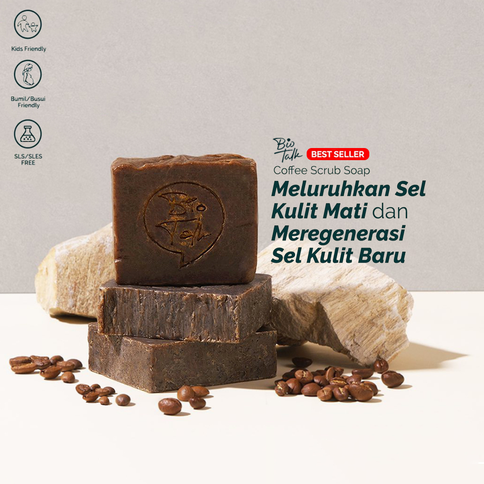 Jual BioTalk Coffee Scrub Soap 120g - Sabun Kopi Natural Herbal ...