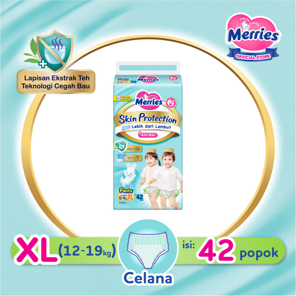 Jual Merries Skin Protection Popok bayi Celana XL 42 - Perlengkapan ...