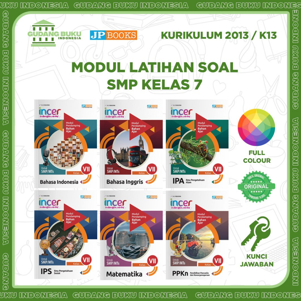 Jual Buku Siswa Sekolah Modul Incer JP Books Latihan Soal + Kunci ...