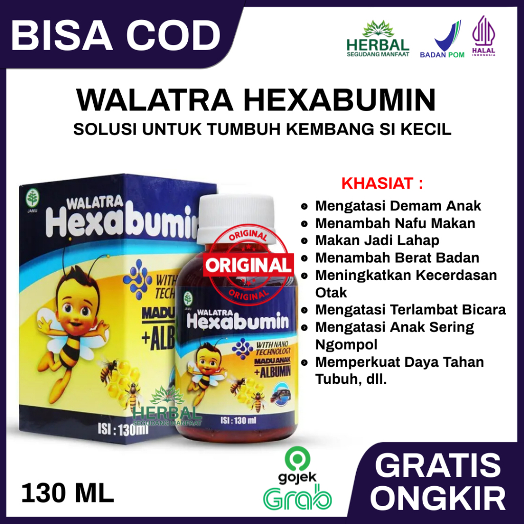 Jual Hexabumin Madu Vitamin Suplemen untuk Anak Agar Tidak Mudah Sakit ...