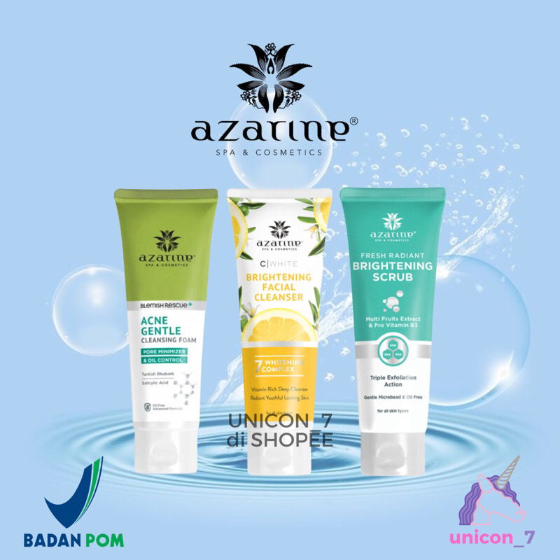 Jual ️ UNICON ️ AZARINE Cleanser Series Acne | C White Brightening ...