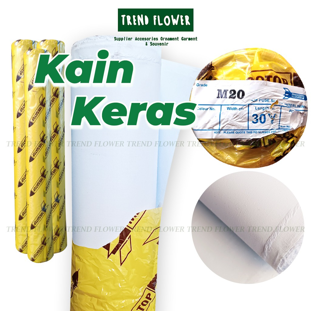 Jual KAIN KERAS M20 - KAIN KAPAS LEM -LAPISAN KERAH KAKU ADA 25F 15F ...