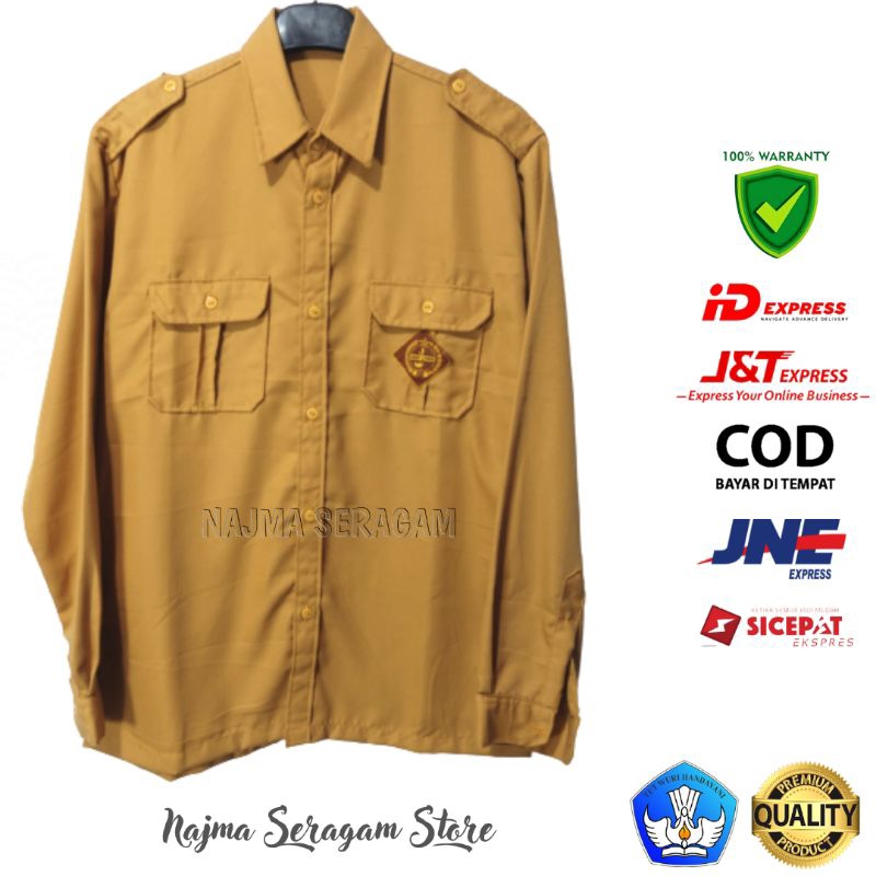Jual Baju Seragam Sekolah Pramuka SD SMP SMA Pembina Guru Penggalang Laki Laki Perempuan Lengan ...