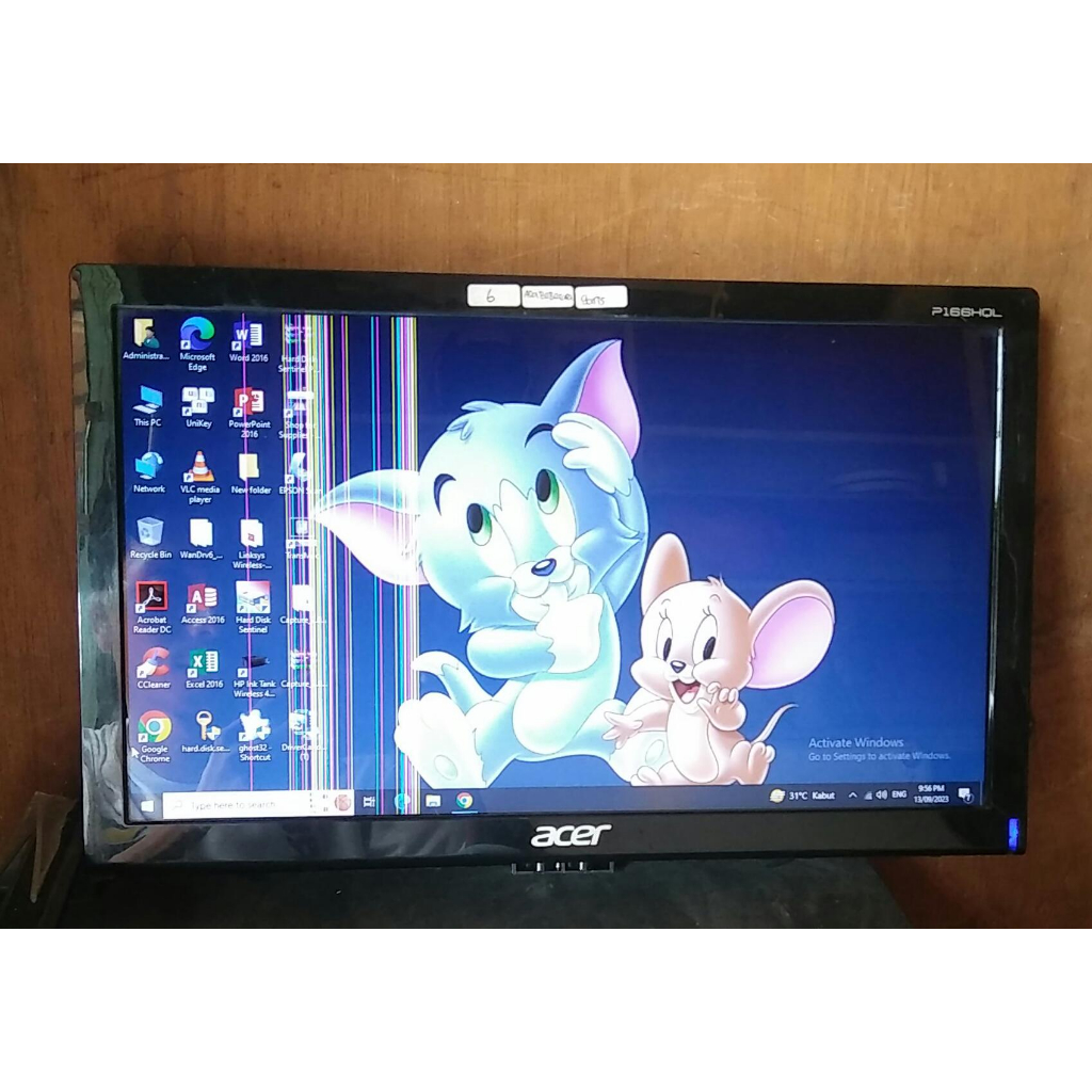 Jual LED MONITOR ACER P166HQL 16INCH MINUS LAYAR GARIS DAN TANPA KAKI ...