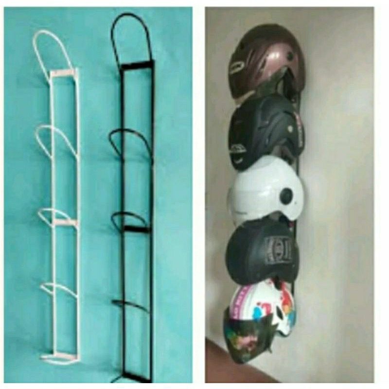 Jual Gantungan Helm / Rak Helm susun 5 / rak Helm tempel dinding ...