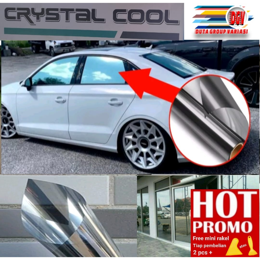Jual kaca film mobil silver cermin croom sparta krystal kool | Shopee ...
