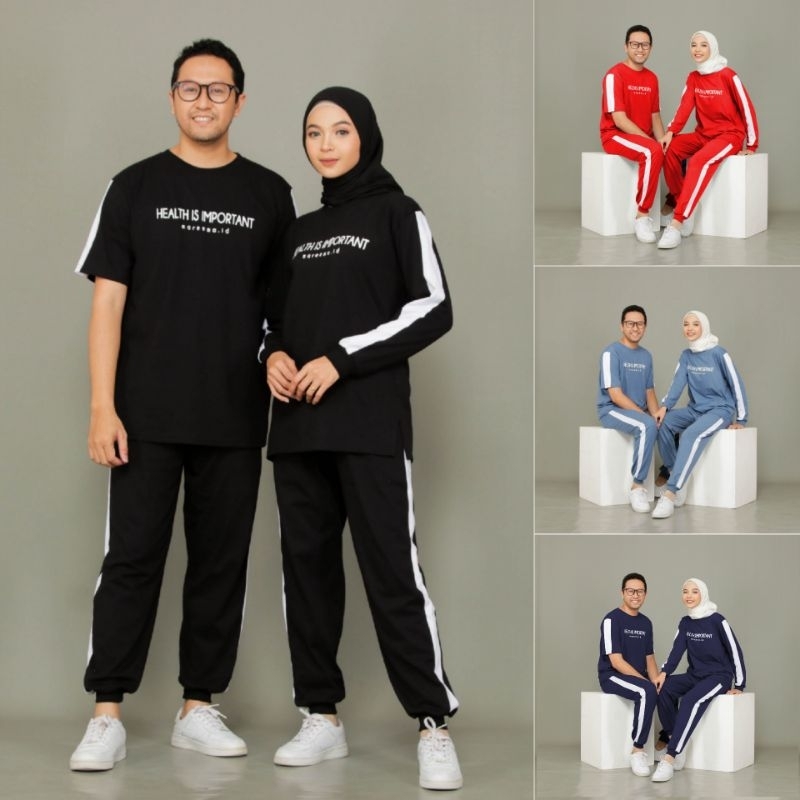 Jual Setelan Baju Olahraga Senam Wanita Dan PriaJoging Muslim Terbaru ...
