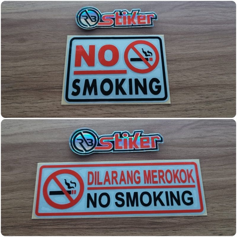 Jual Stiker sticker DI LARANG MEROKOK NO SMOKING cutting | Shopee Indonesia